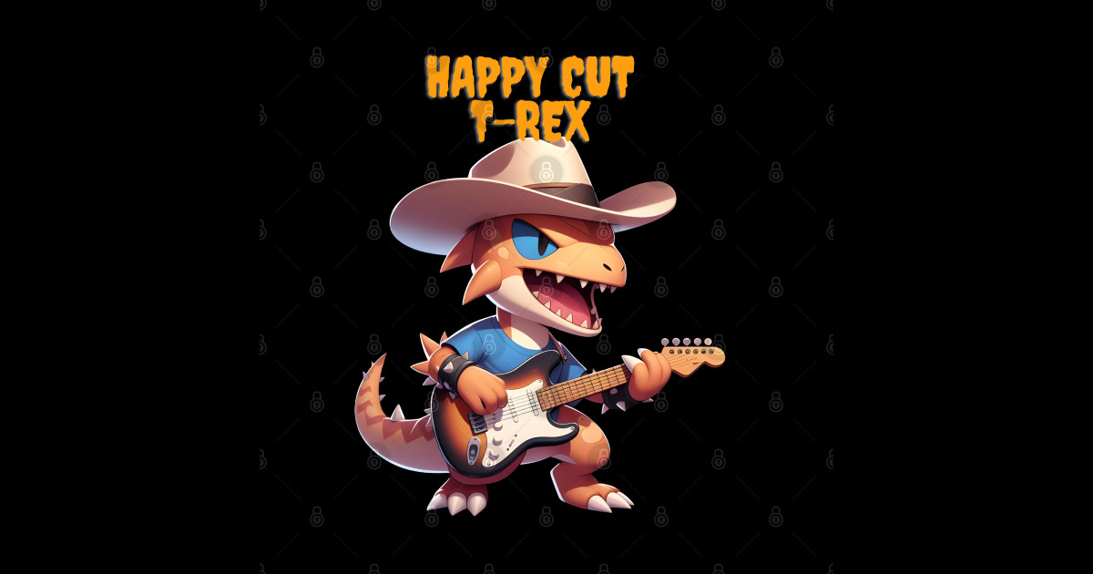 Happy Cut T-Rex - Happy Cut T Rex - Sticker | TeePublic