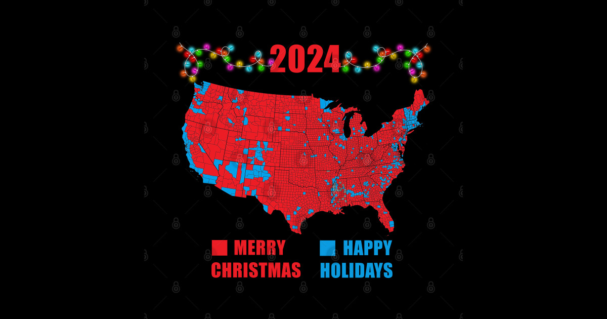 2024 Electoral Map Merry Christmas Trump Landslide Holiday - Merry ...
