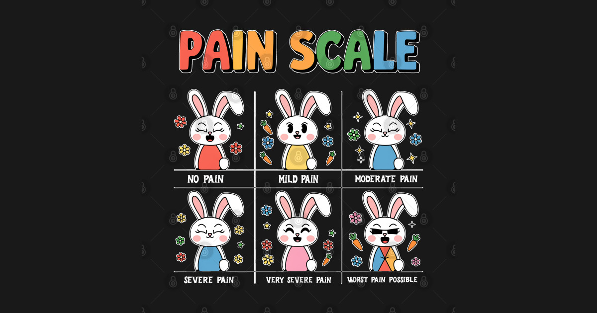 Pain Scale Easter Day Nurse Triage And Pain Assessment Bunny - Pain ...