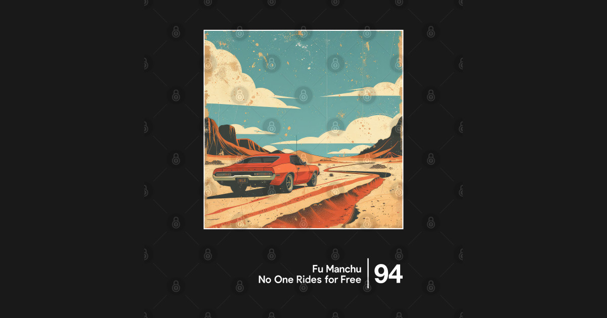 No One Rides For Free - Minimal Graphic Design Artwork - Stoner Rock ...