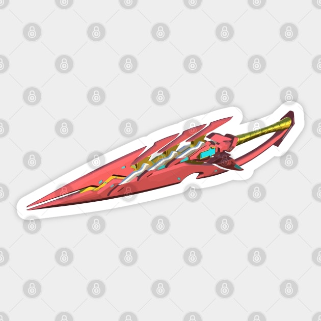 aegis sword Pyra Xenoblade Mythra Anime - Aegis Sword - Sticker | TeePublic