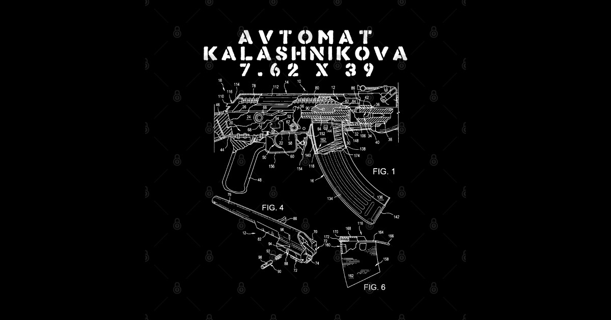 Avtomat Kalashnikova Blueprint - AK47, Mikhail Kalashnikov, Guns ...