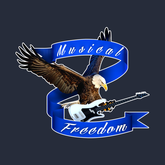 Eagle Guitar Musical Freedom - Freedom - Kids T-Shirt | TeePublic