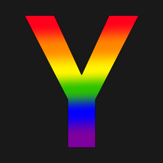 Rainbow Letter Y - Rainbow - T-Shirt | TeePublic