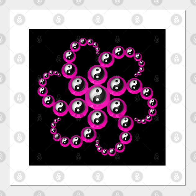 Yin Yang Design - Pink Color - Yin Yang - Posters and Art Prints ...