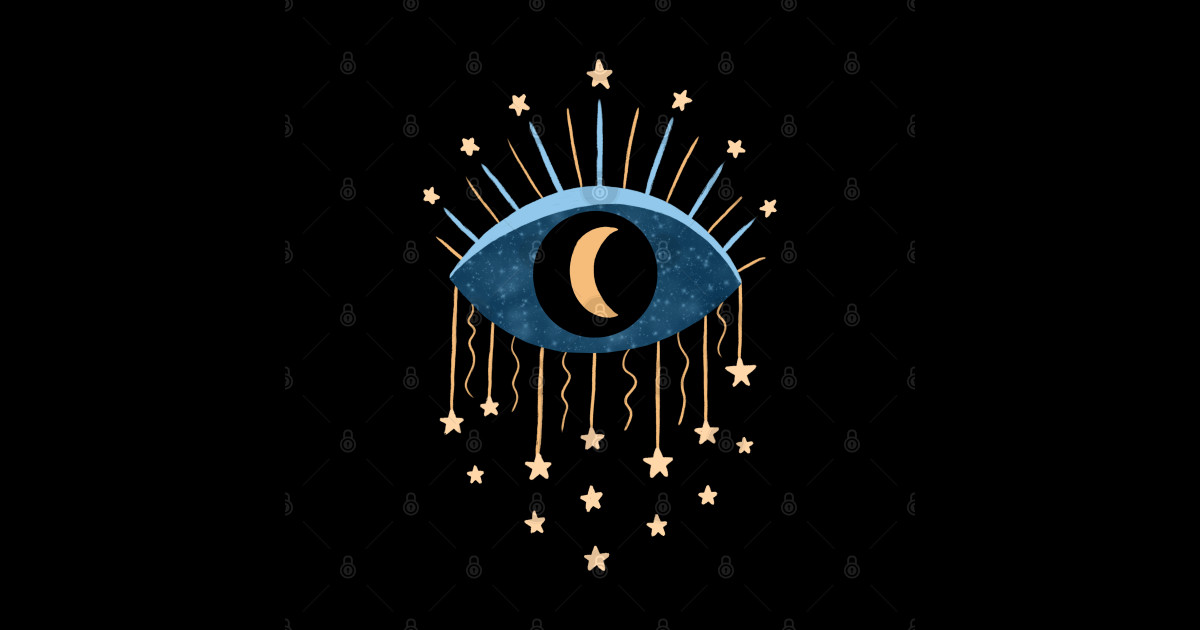 Magic Eye On Night Sky - Magic Eye - Sticker | TeePublic