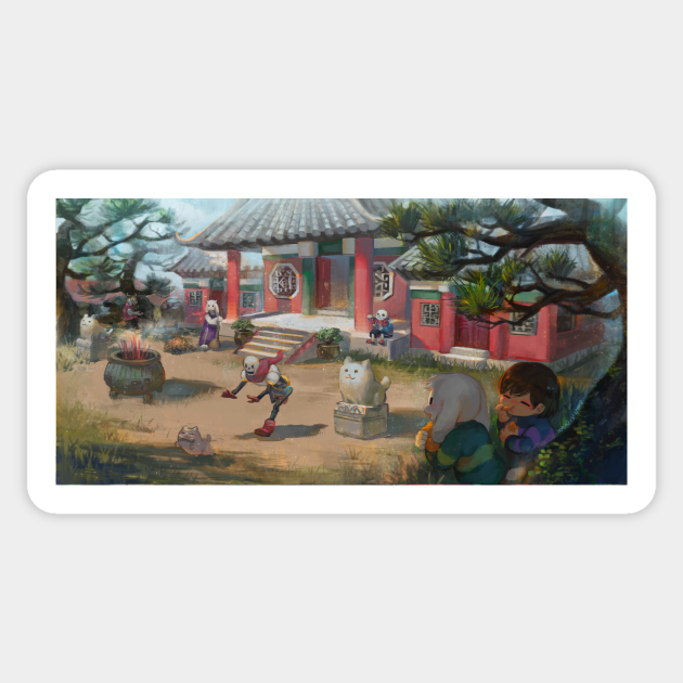 China temple - Undertale - Sticker | TeePublic