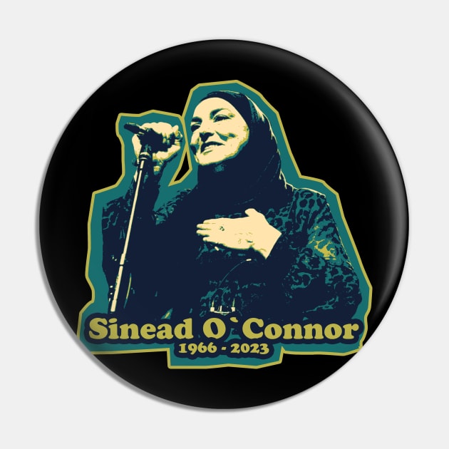 Sinead o'connor retro - 1966-2023 - Sinead Oconnor - Pin | TeePublic