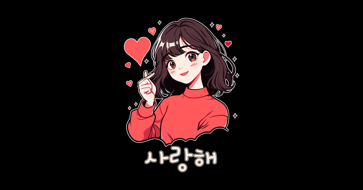 Saranghae I love you Korean Heart Gesture Sarang Hae - Saranghae ...