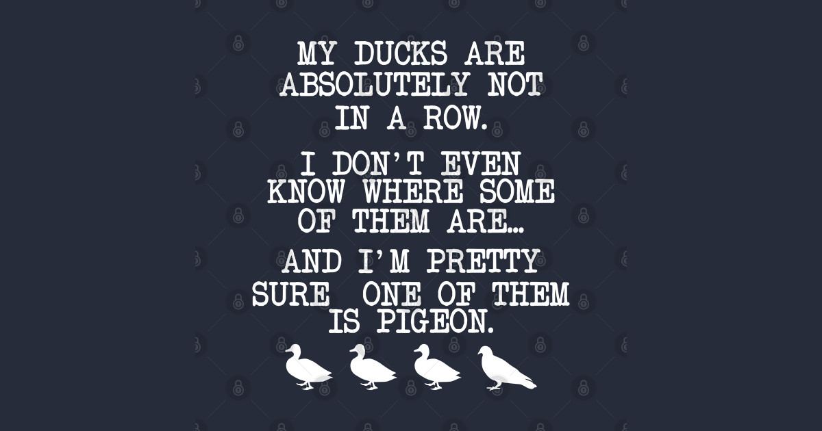 My Ducks Are Absolutely Not In A Row Meme - My Ducks Are Absolutely Not ...