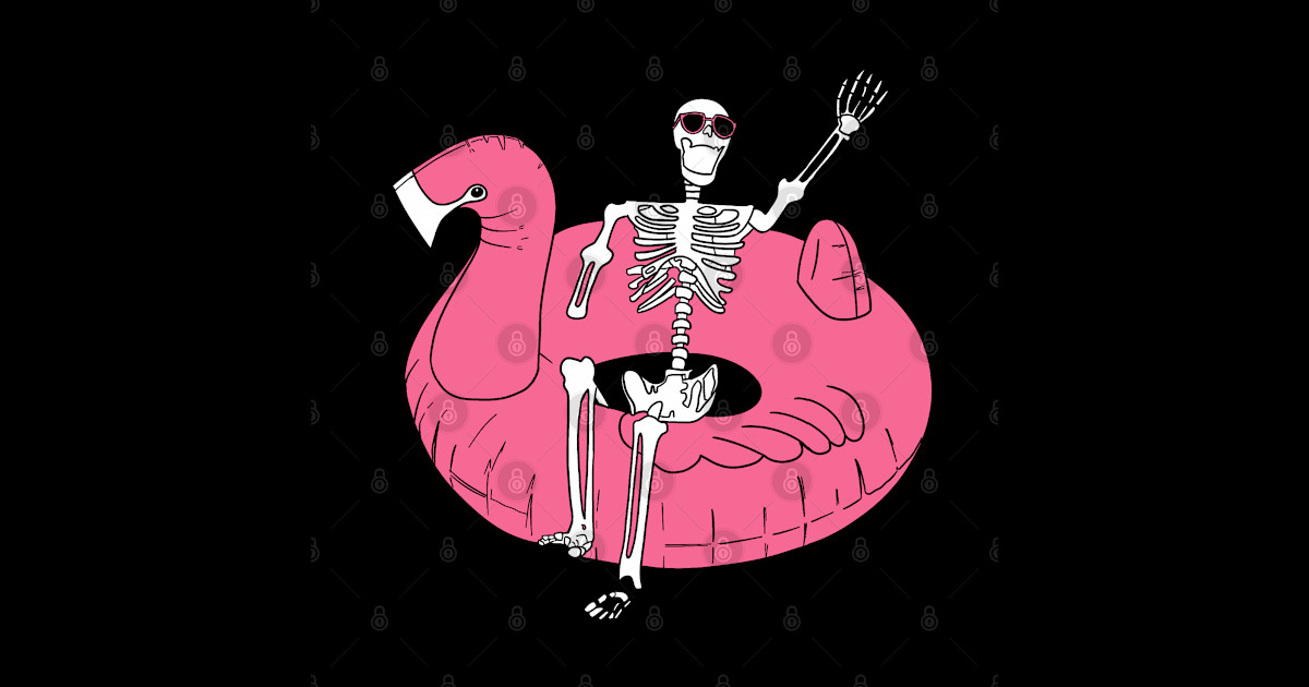 Skeleton swimming - Skeleton Swim - Sticker | TeePublic
