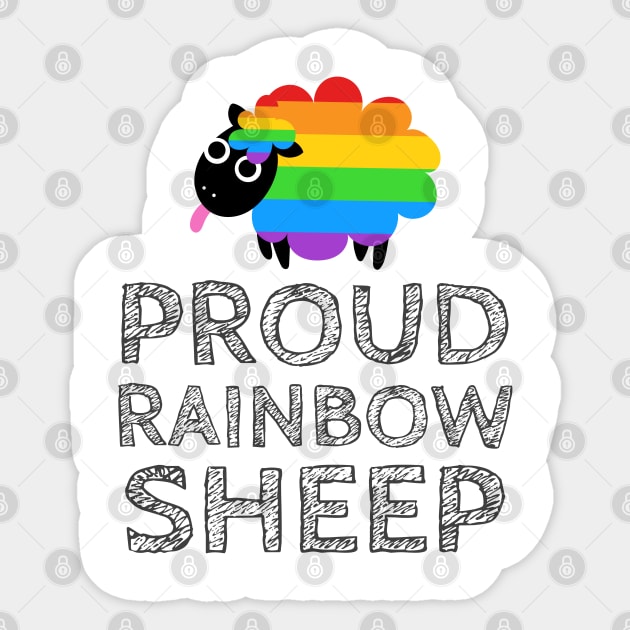 Proud Rainbow Sheep - Pride - Sticker | TeePublic