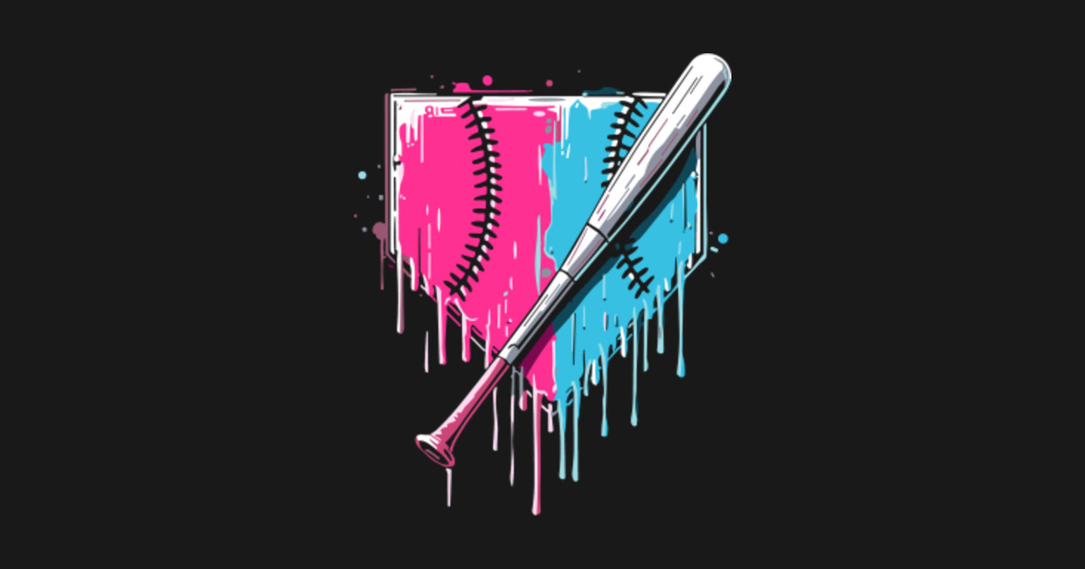 Baseball Home Plate Drip With Sprinkles Vintage Drip Ice Cream Bat ...