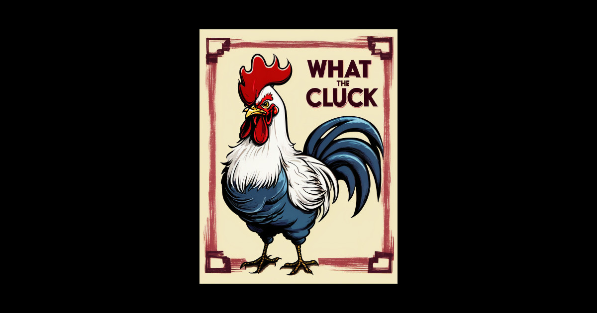 What the cluck? - Humor - Sticker | TeePublic