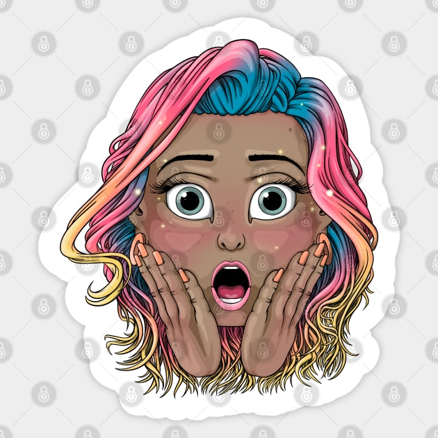 Reva Prisma screaming face emoji - Screaming Face Emoji - Sticker ...