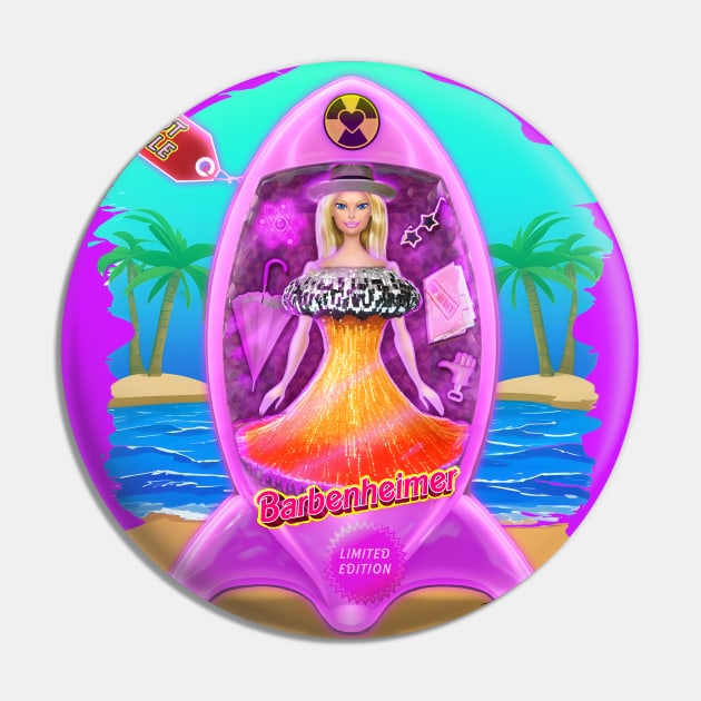 Barbenheimer - The new Atomic Barbie!. - Barbenheimer - Pin | TeePublic