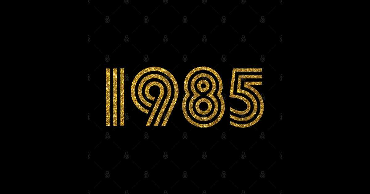 1985 Birth Year Glitter Effect - 1985 Birthday Gift - Sticker | TeePublic