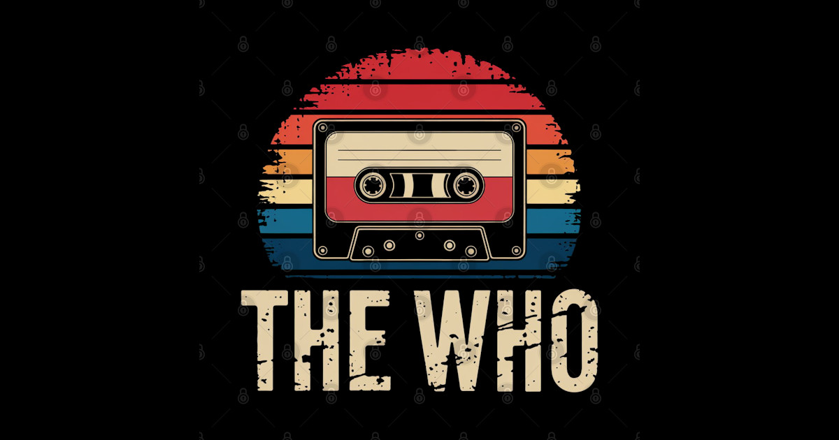 Classic 90s Cassette // The Who - Cassette - Sticker | TeePublic
