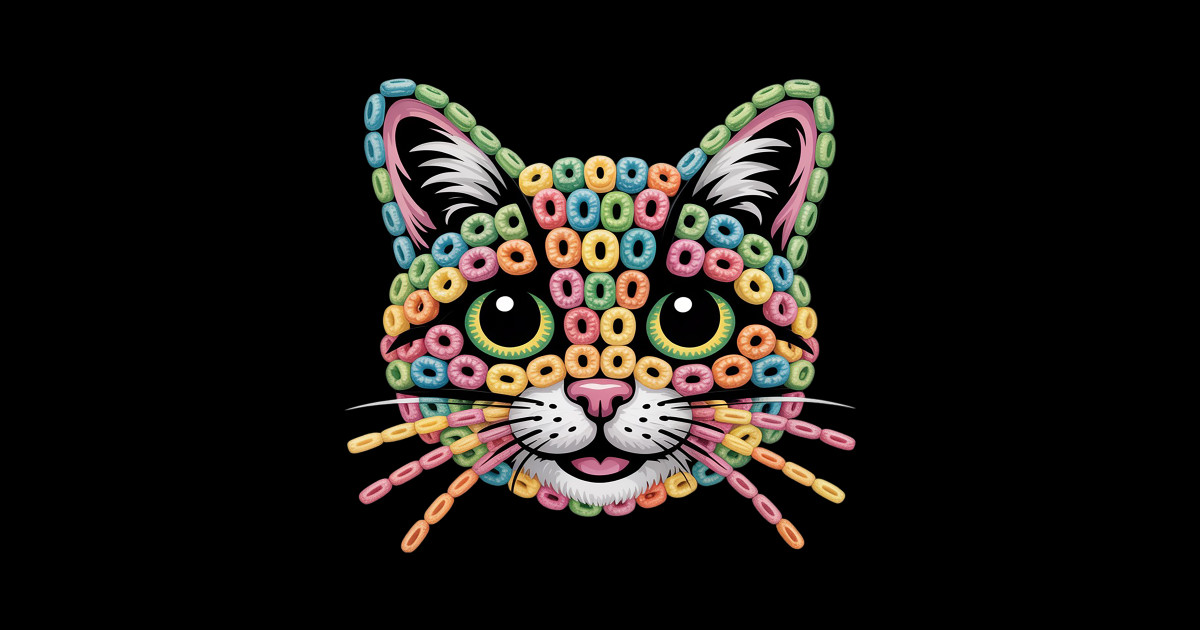 Fruity Cat – Funny Fruit Loops Cat - Fruity Cat Funny Fruit Loops Cat ...