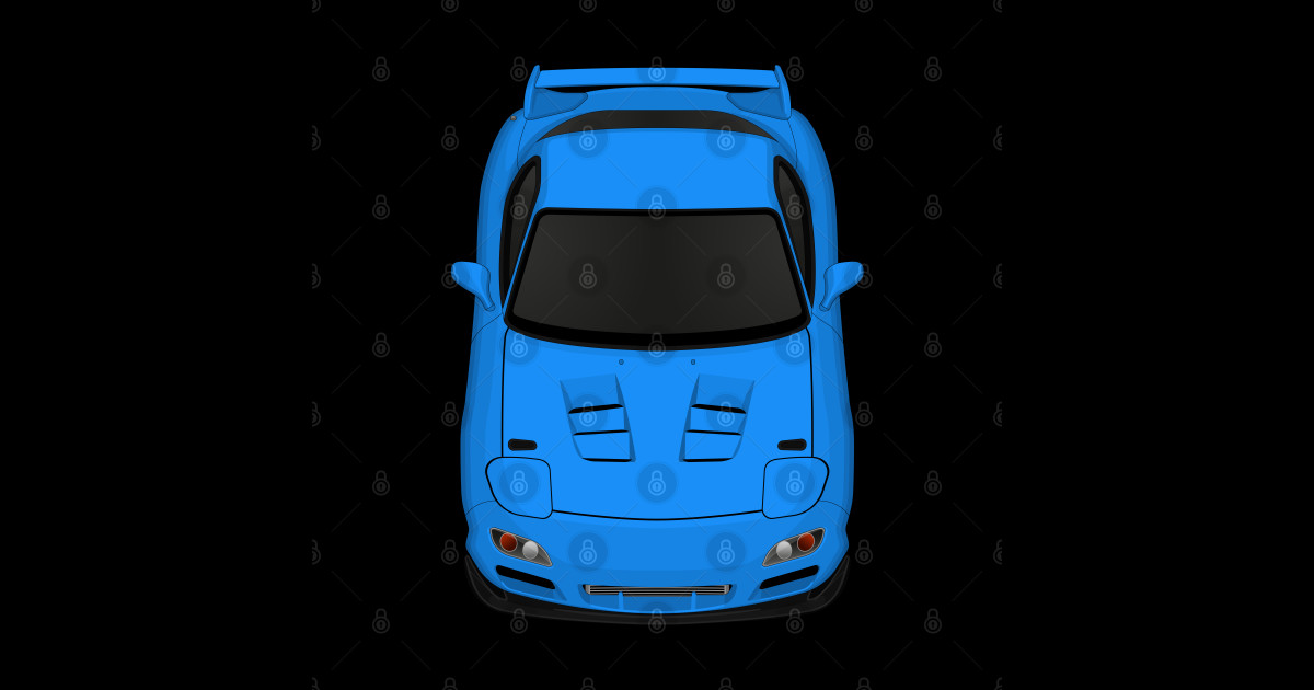 RX7 Light-blue - Rx7 - Sticker | TeePublic