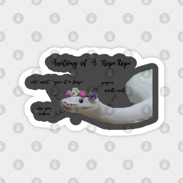 Nope Rope Anatomy - Snakes - Magnet | TeePublic