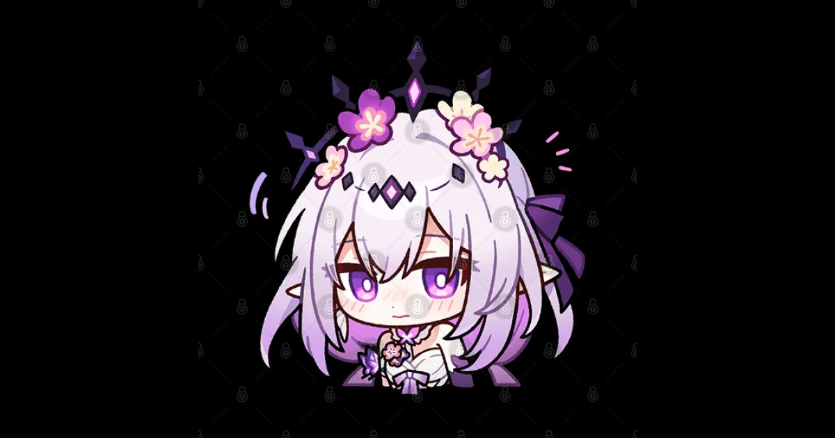 Honkai Star Rail Chibi Castorice 4 - Honkai Star Rail - Sticker | TeePublic