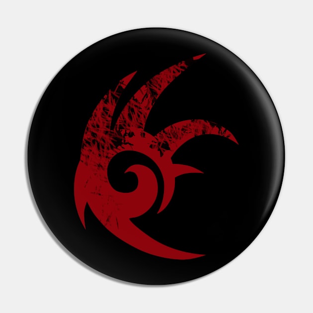 Shadow the Hedgehog Symbol Black Splatter - Shadow The Hedgehog - Pin ...
