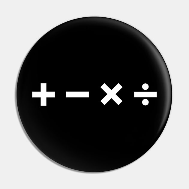 Basic Math Operations Symbols (White Version) - Math Genius - Pin ...
