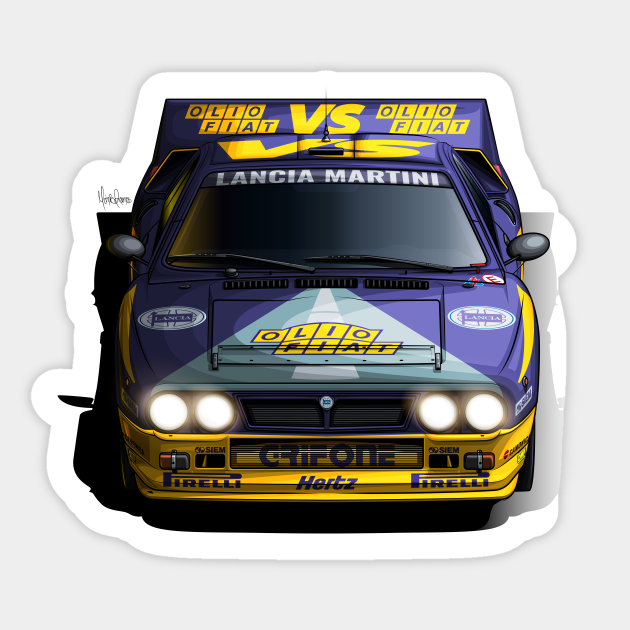 Lancia 037 Grifone Group B - Illustration - Lancia 037 - Sticker ...