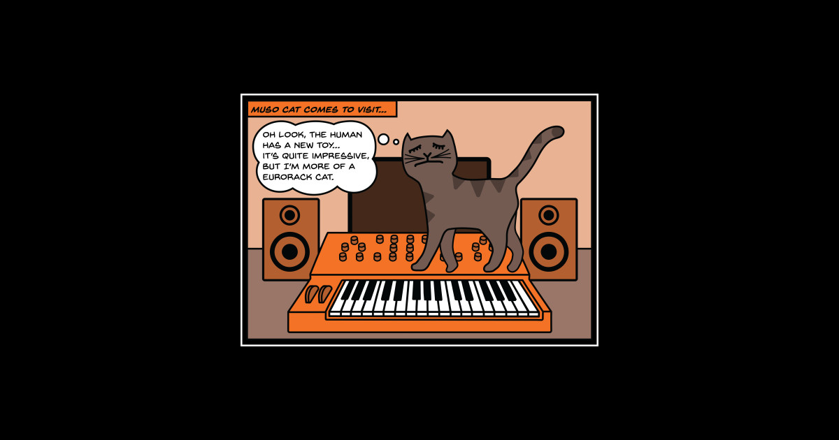 Synth Cat - Synthesizer - Sticker | TeePublic