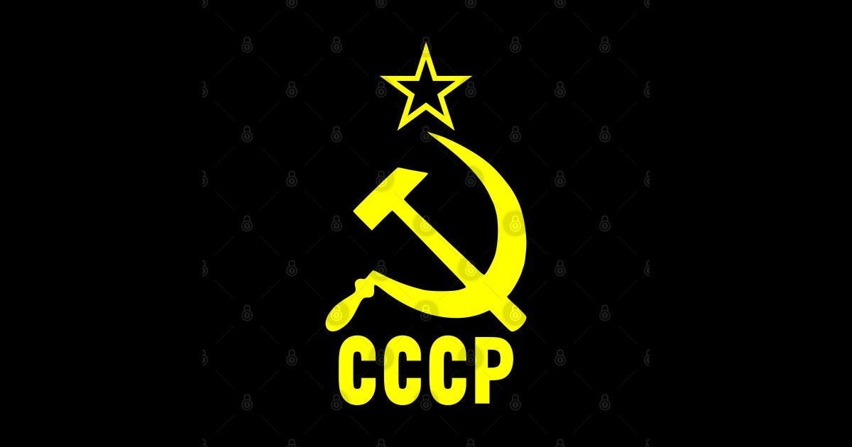 CCCP Yellow star hammer and sickle - Yellow Star - Sticker | TeePublic