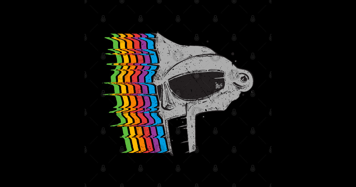 Retro Doom - Light Distressed - Mf Doom - Sticker | TeePublic