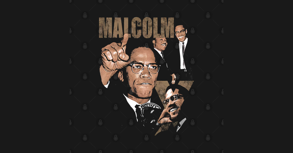 Malcolm X Collage - Malcolm X - T-Shirt | TeePublic