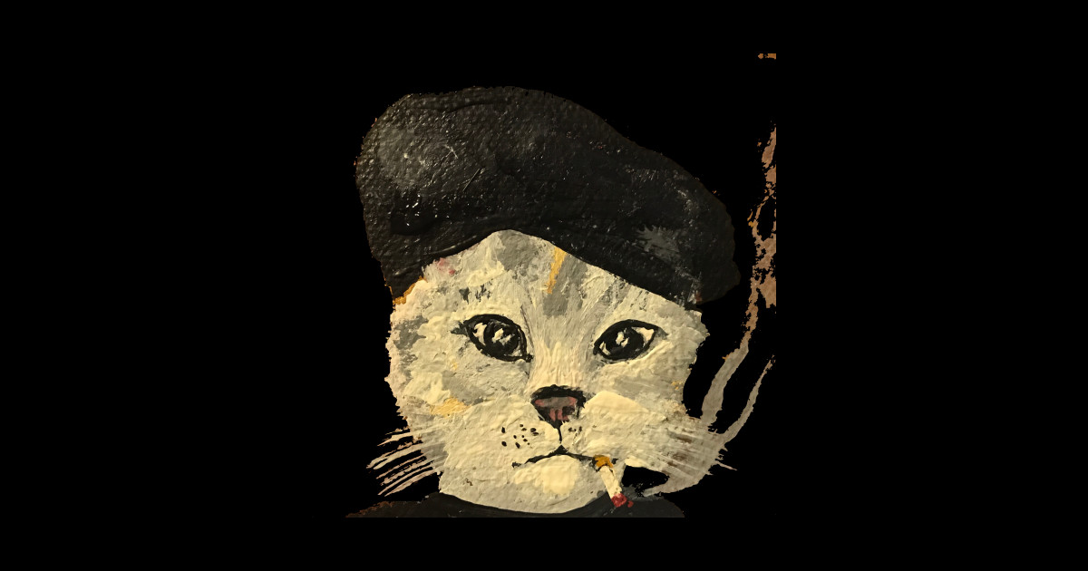 Calico Beat Poet - Cat - Sticker | TeePublic