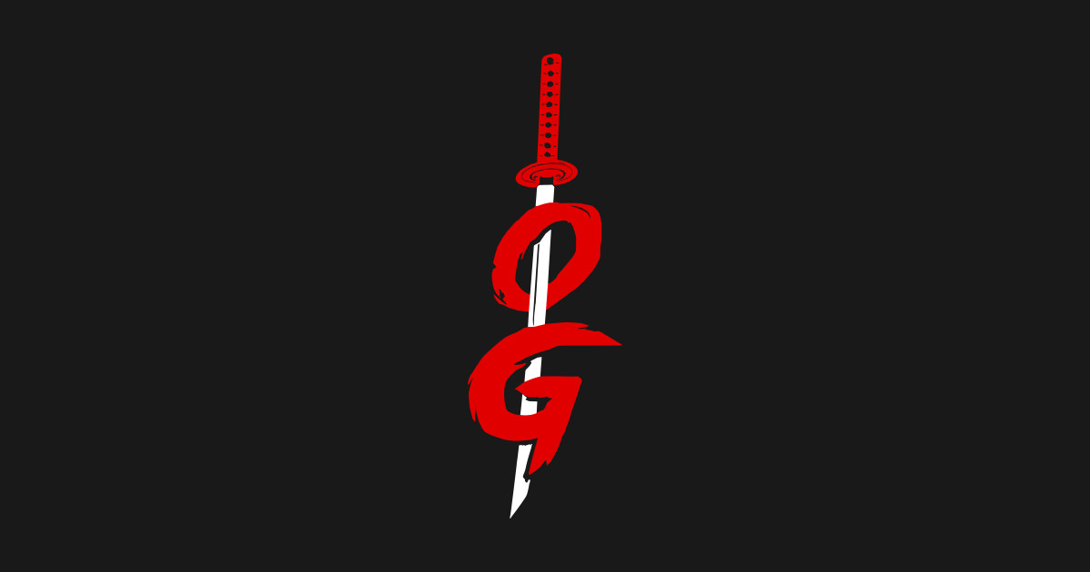 OG Katana Sword PNG, Bold Red Brush Samurai Lettering Design, Ninja ...