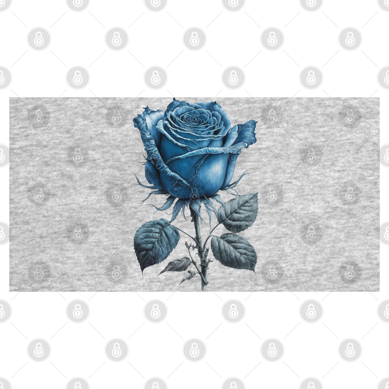 Blue Rose Drawing, Flower Drawing, Gift For Her - Rose - T-Shirt ...