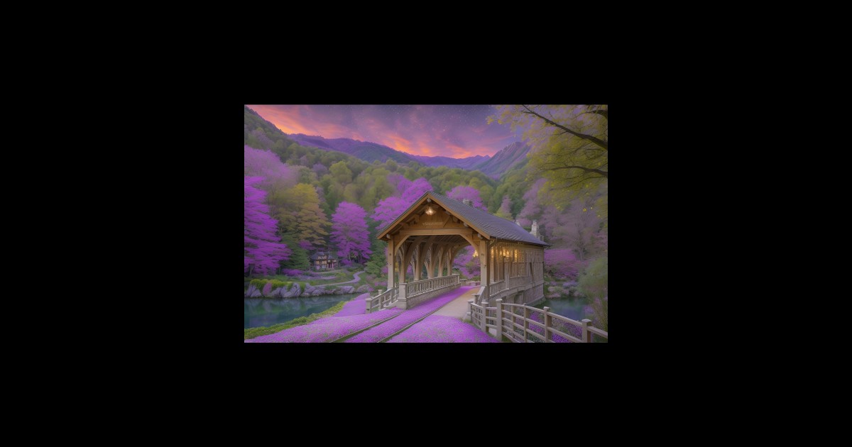 Covered Railroad Bridge - Covered Bridge - Sticker | TeePublic