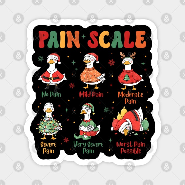 Pain Scale Silly Goose Pain Scale Nurse - Funny Xmas Nurse - Magnet ...