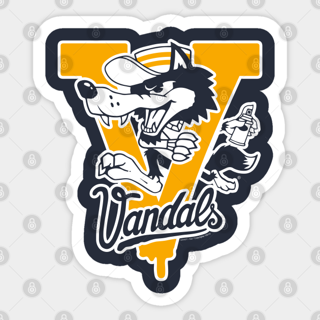 vandals mascot - Vandals - Sticker | TeePublic