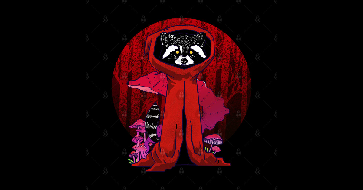 Little Red Hood - Raccoon - Sticker | TeePublic