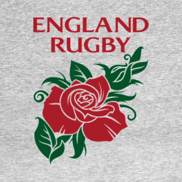 England Rugby Team English Rose Emblem - Womens Rugby - Baseball T ...