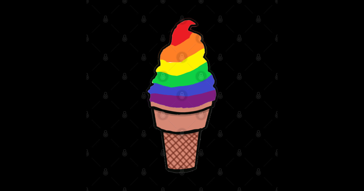 Pride Ice-Cream - Rainbow - Pride - Sticker | TeePublic