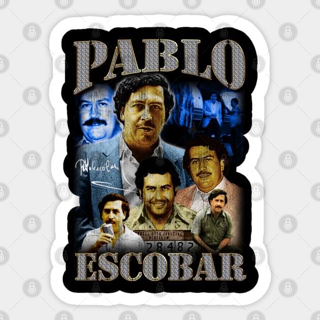 Pablo escobar bootleg vintage 90s design - Pablo Escobar - Sticker ...