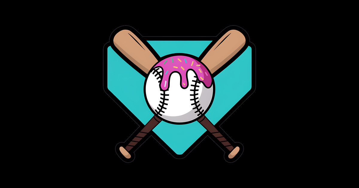 Baseball Home Plate Drip Ice Cream Softball & Baseball - Baseball Home ...