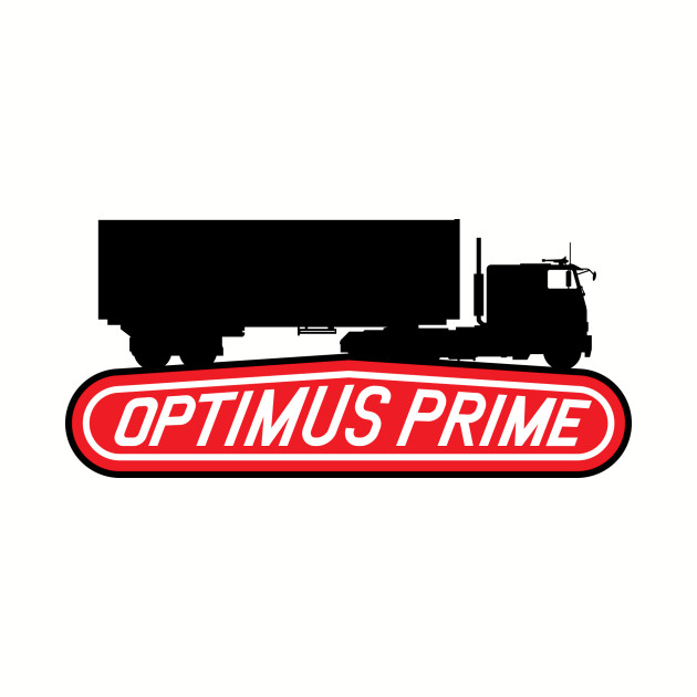 Optimus Prime vintage trucking logo - Autobots - T-Shirt | TeePublic