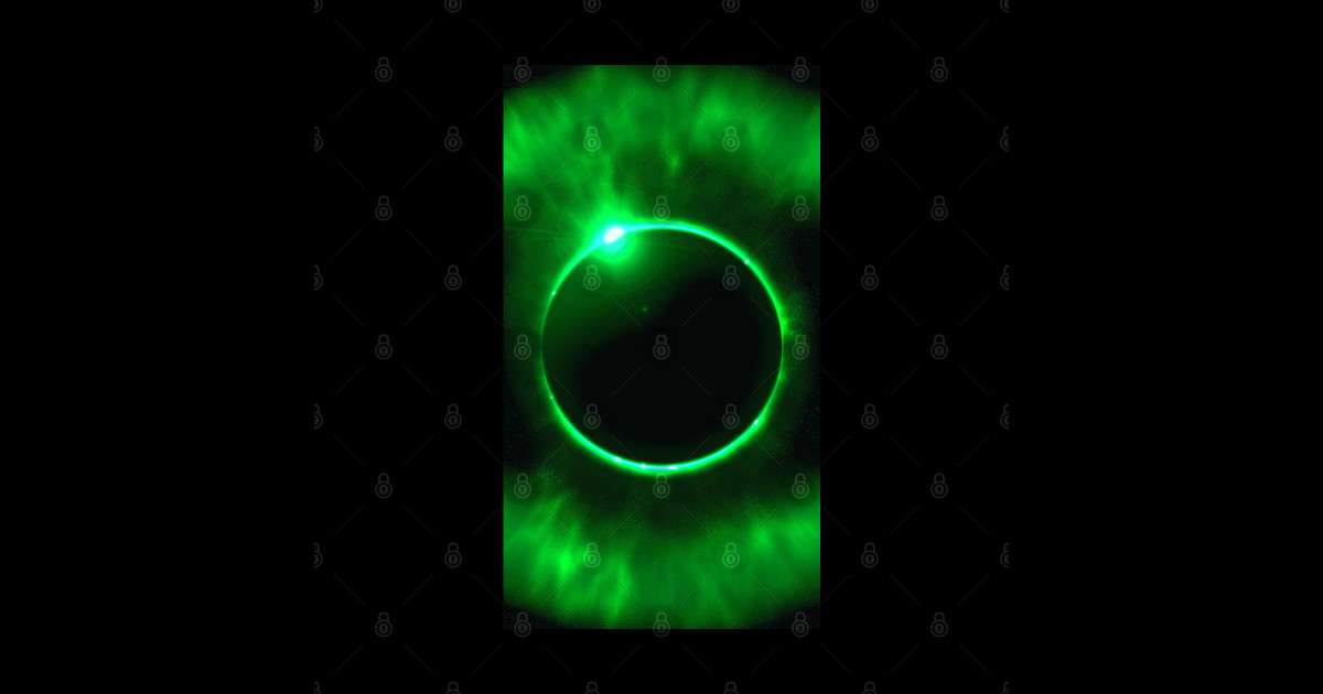 Green Solar Eclipse - Eclipse - Sticker | TeePublic