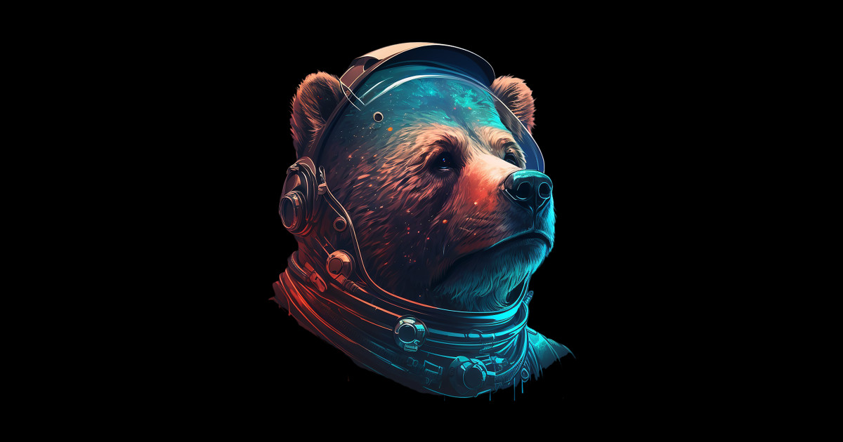 space bear - Space Bear - Sticker | TeePublic