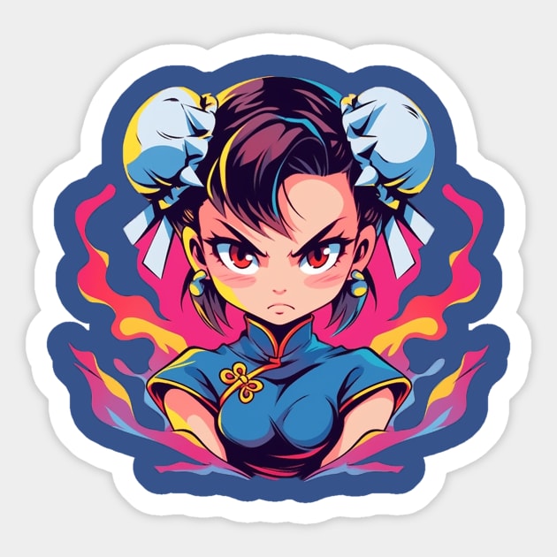 chun li - Chun Li - Sticker | TeePublic
