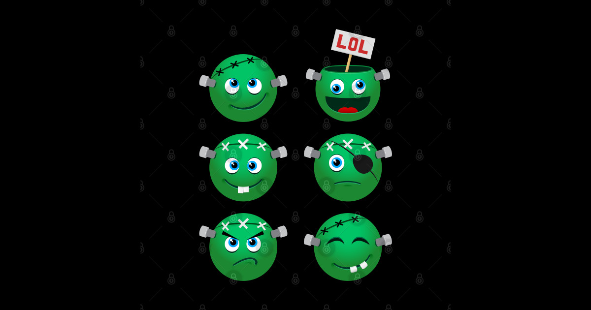 Frankenstein Emoji for Spooky and Scary Halloween Fun - Halloween ...