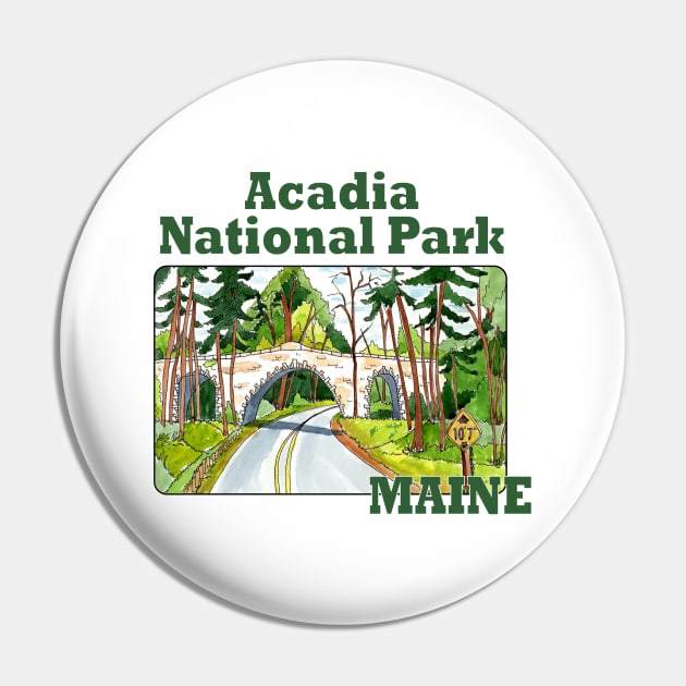Acadia National Park, Maine - Acadia National Park - Pin | TeePublic